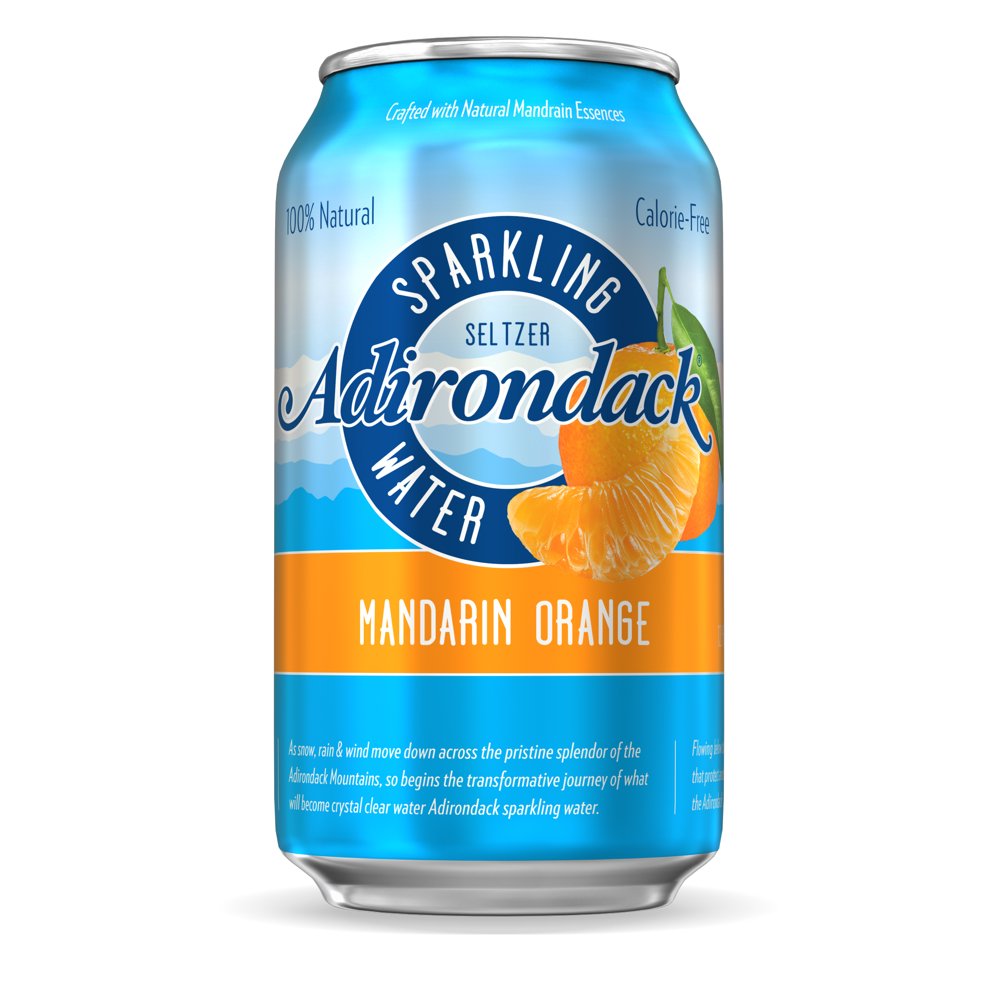 Adirondack 12 oz Mandarin Orange Seltzer Sparkling Water Can, 24 Count - Walmart.com - Walmart.com