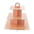 3-Tier Gold Rim Cupcake Stand Dessert Tower for Weddings, Birthdays ...
