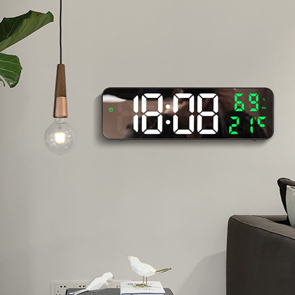 Digital Clock, LED Digital Wall Clock, Large Screen Wall-mounted Time ...