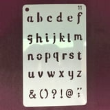 12 Sheets Calligraphy Stencils Bookmark Templates Numbers and Letters ...