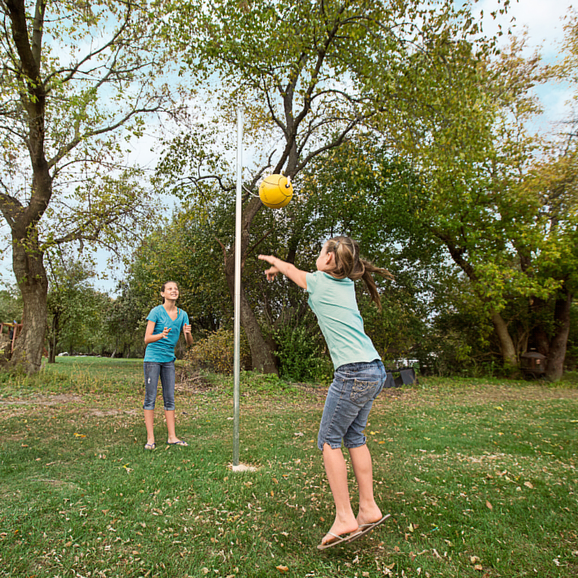 Sterling Sports Tetherball Game Set for Kids, Compact Outdoor Backyard ...