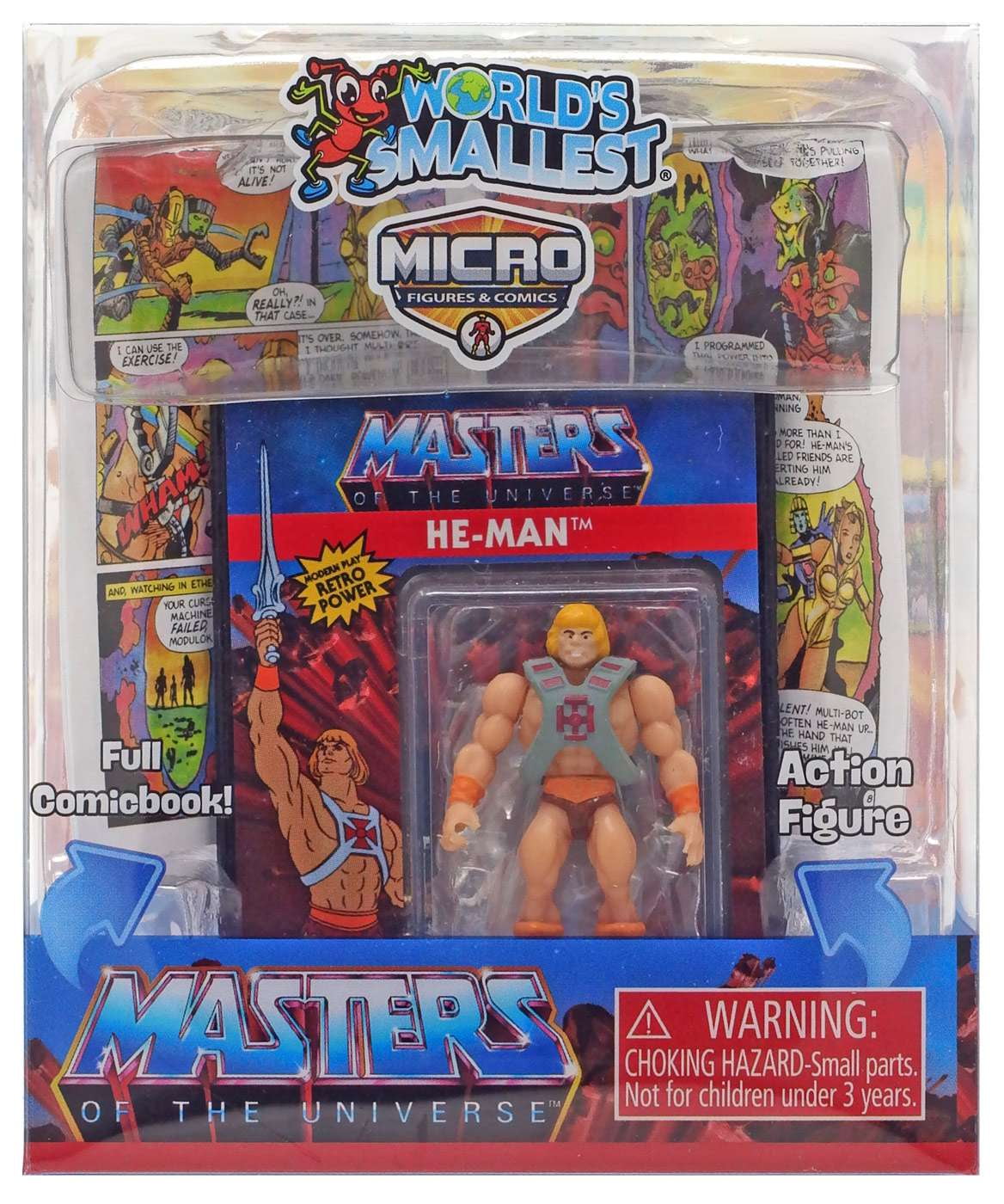 World's Smallest Masters of the Universe He-Man Micro Figure & Comic ...