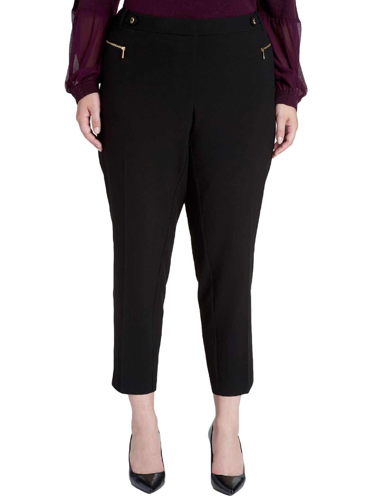 Calvin Klein Womens Plus Business Professional Straight Leg Pants