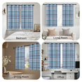 Blue and Purple Checkered Pattern Blackout Curtains,Triple Weaved ...
