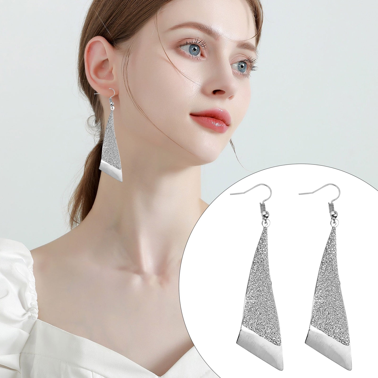 Long Triangle Earrings