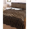 Brown Zebra Leopard Striped Quilts Bedding Set Full Size Country ...