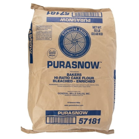 General Mills Purasnow 50 lb. Bleached / Enriched Cake Flour - Walmart.ca