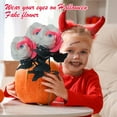 Aximioll 15.3 in. Halloween Creepy Eyeball Roses 10 Pcs — Red Blooms ...