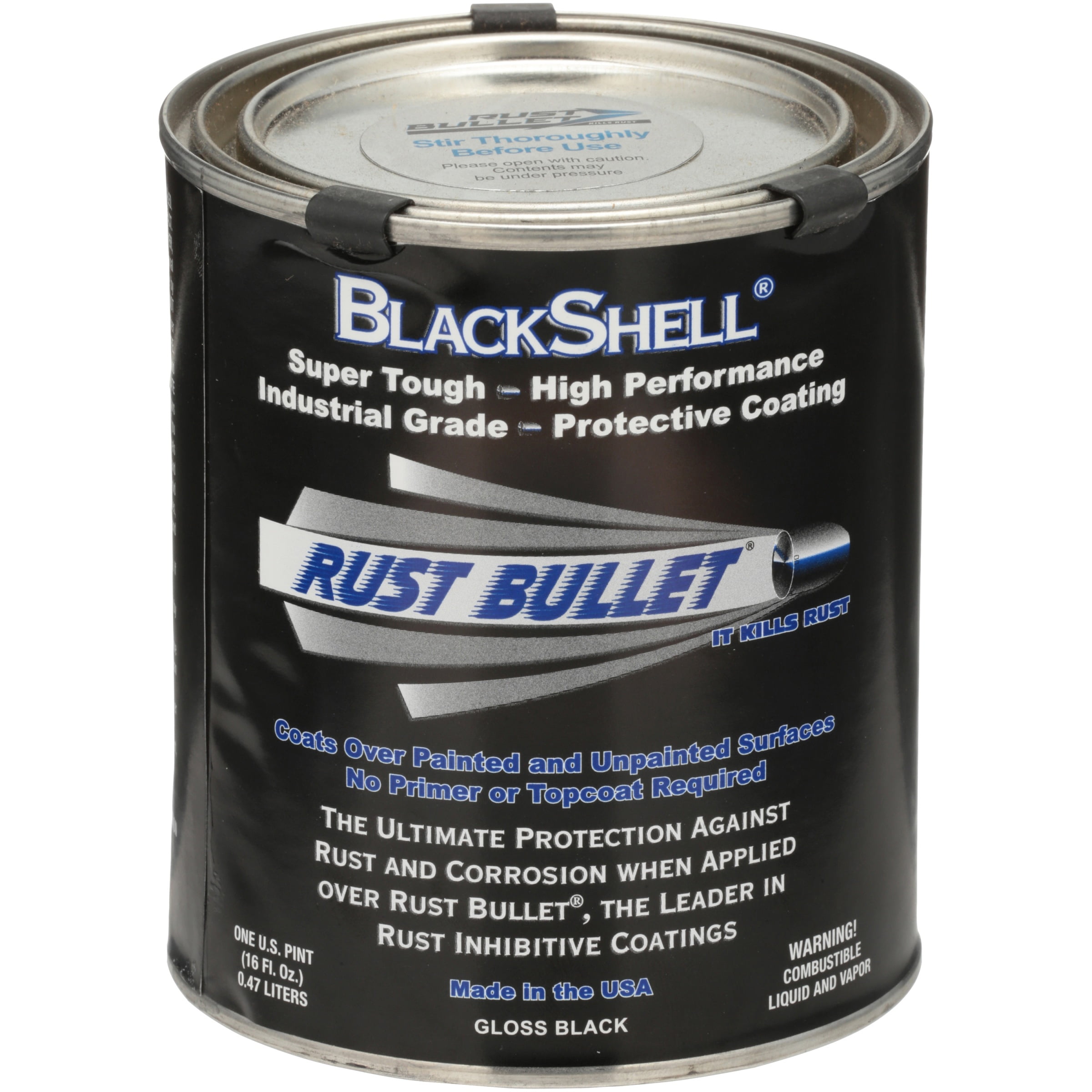 Buy Rust Bullet BlackShell Gloss Black Protective Coating and Topcoat ...