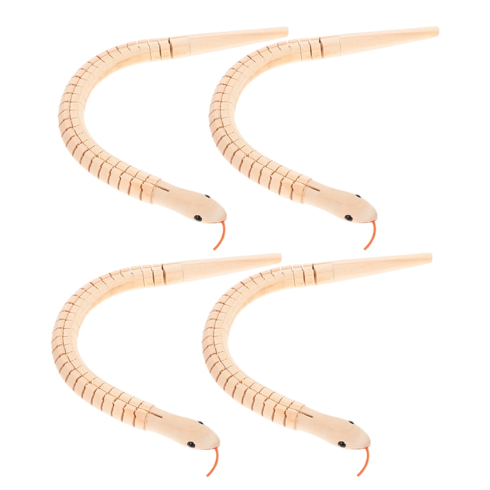 Click here for Fomiyes 4pcs Blank Wooden Wiggly Snakes Diy Flexib... prices