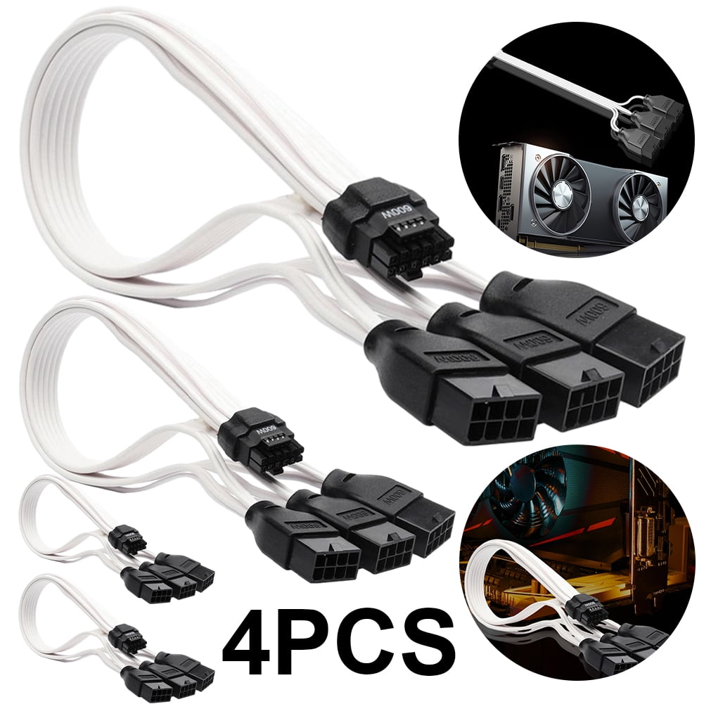 4 cables extensión PCI-E 5 0 30 cm para GPU 3090Ti 4070Ti 4080 4090 ...