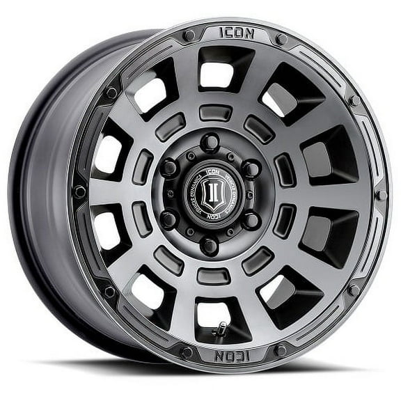 ICON ALLOYS VECTOR 6 17X8.5 6X135 6ET 106.1CB SATIN BLACK WHEEL Fits ...