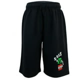 Minecraft Boys Hooded Short Set, Green T-Shirt with Logo, Black TNT ...