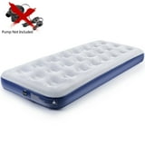 QDH Camping Air Mattress Inflatable Air Bed Flocked Surface Travel Bed ...