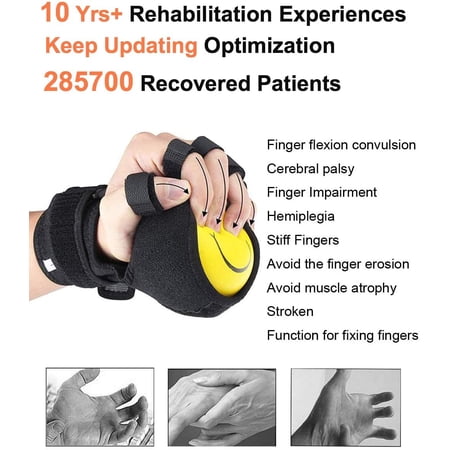 Anti-Spasticity Ball Finger Splint, 2 in 1 Finger Device Training ...
