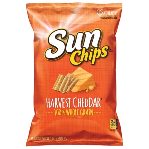 Frito Lay Sun Chips Harvest Cheddar Multigrain Snacks 1.75 oz Pack of ...