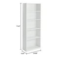 Mainstays 5-Shelf Bookcase with Adjustable Shelves, White - Walmart.com Mainstays 5-Shelf Bookcase with Adjustable Shelves, White - Walmart.com