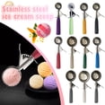 Stainless Steel Ice Cream Scoop with Ergonomic Handle for Hard Frozen ...