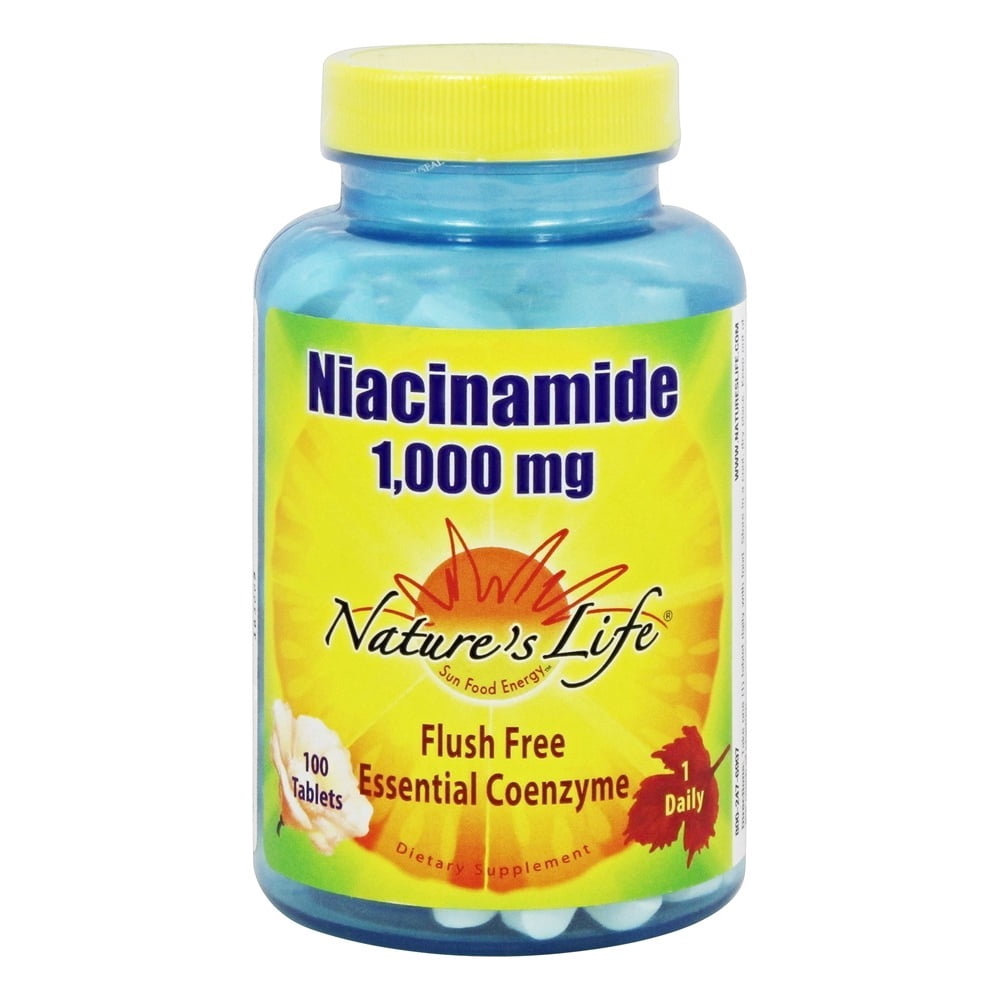 Nature's Life Niacinamide, 1000 mg | Non Flushing Vitamin B3 Niacin ...