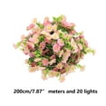 Outdoor String Lighting New Simulation Rattan Flower Light String Pink ...
