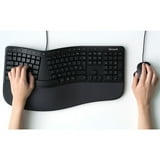 Microsoft Ergonomic USB Keyboard, Black - Walmart.com