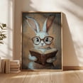 Easter Bunny Reading Book Wall Art Printable – Vintage Nursery Rabbit ...