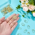 50Pcs Brass Earring Hooks with Horizontal Loops Real 18K Gold Plated ...