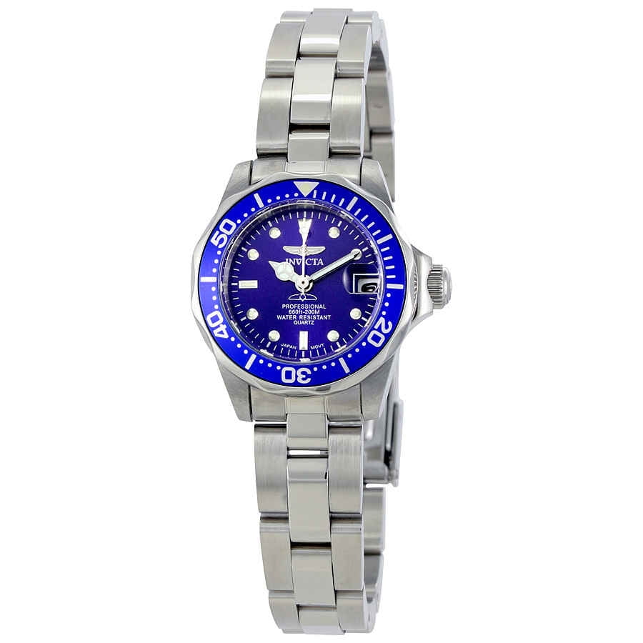 Invicta - Invicta Women's 9177 Pro Diver Collection Silver-Tone Watch ...