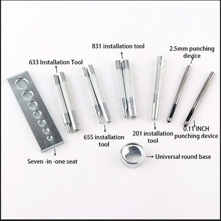 11Pcs Leather Tool Hole Punch Buttons Set Hole Punch Buttons Pressing ...