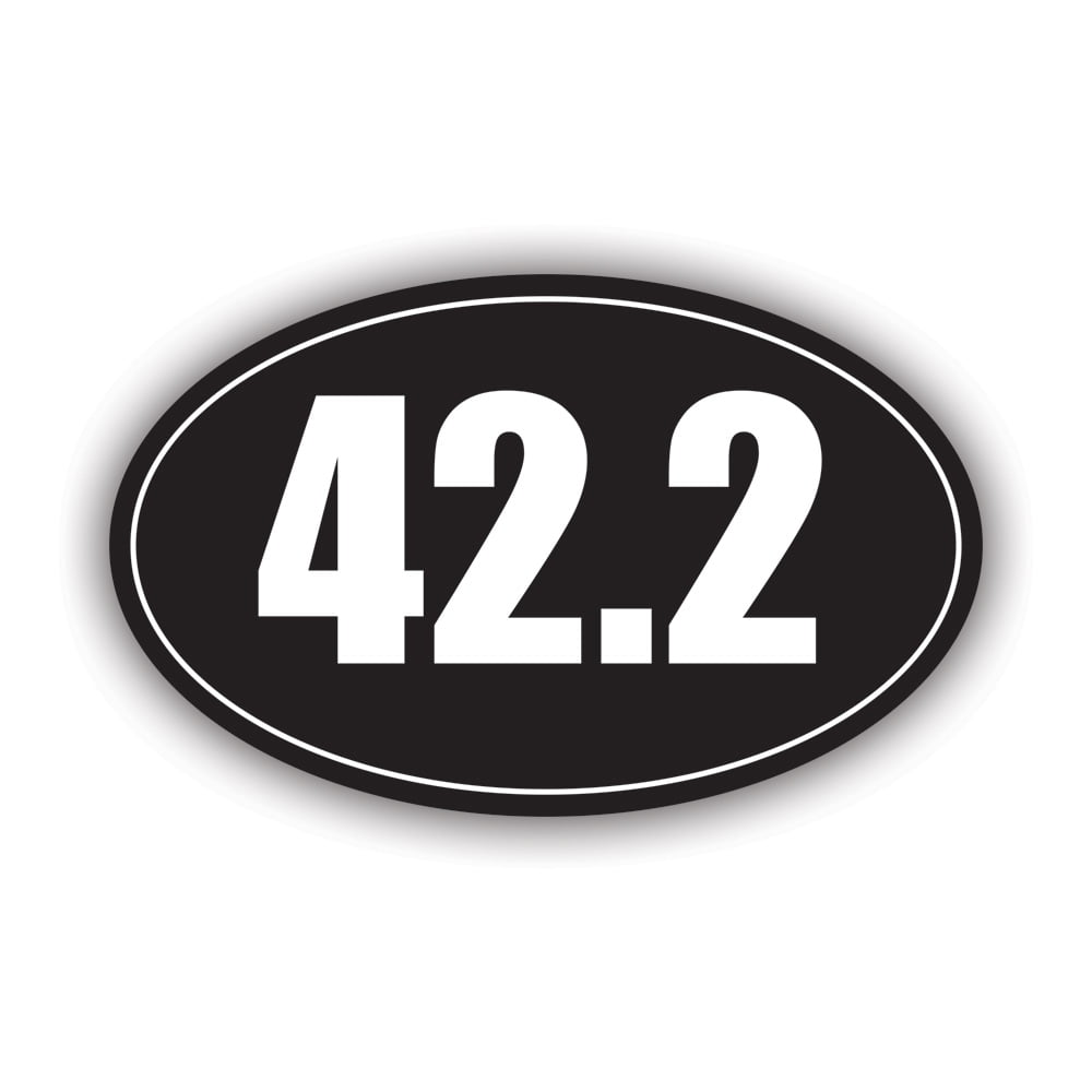 Oval 42.2 Sticker Decal - Self Adhesive Vinyl - Weatherproof - Made in ...