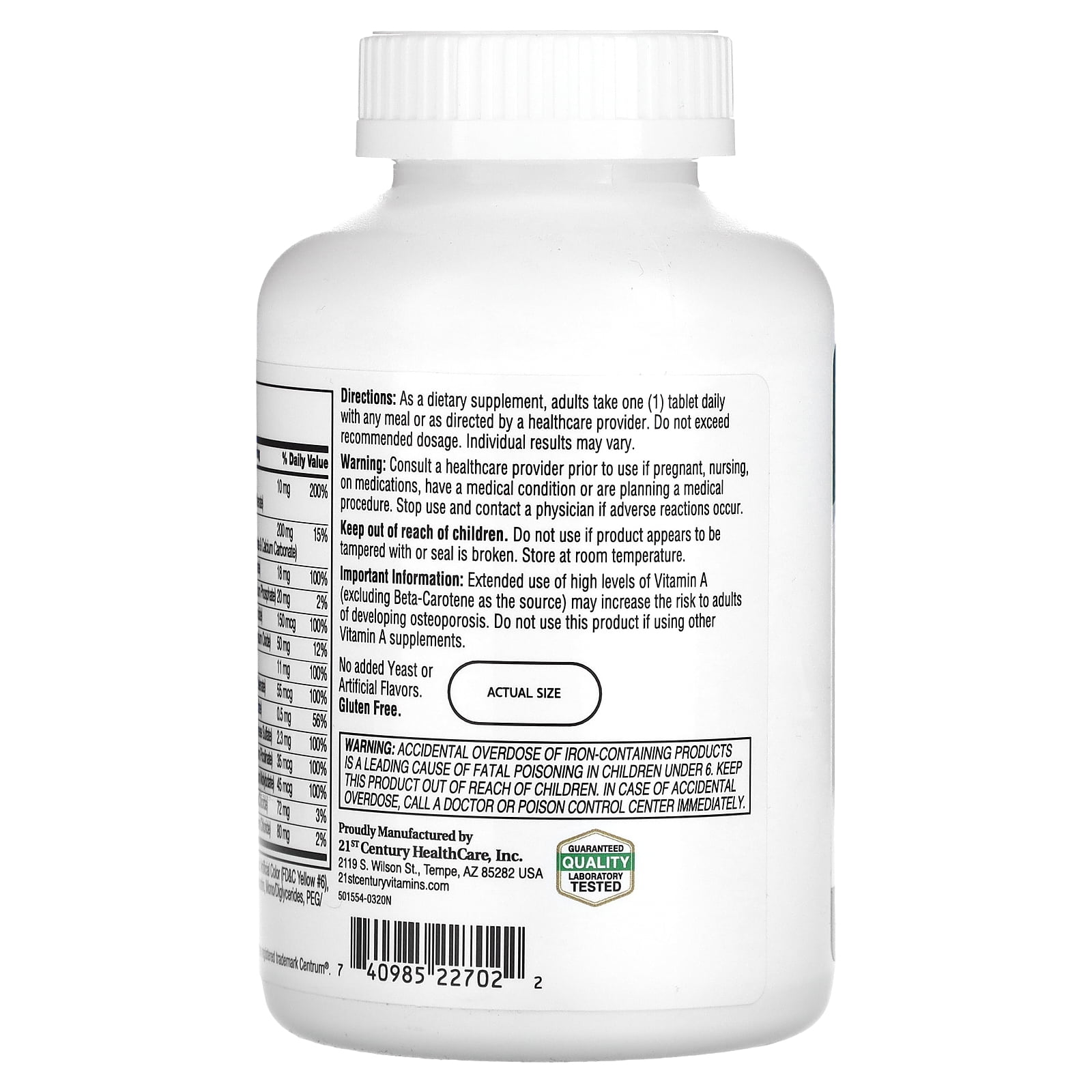 21ST CENTURY Sentry Multivitamin & Multimineral Nepal | Ubuy
