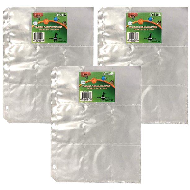 Trading Card Protector Sheets 9 Pocket X 30 Plastic Pages Holds 270 ...