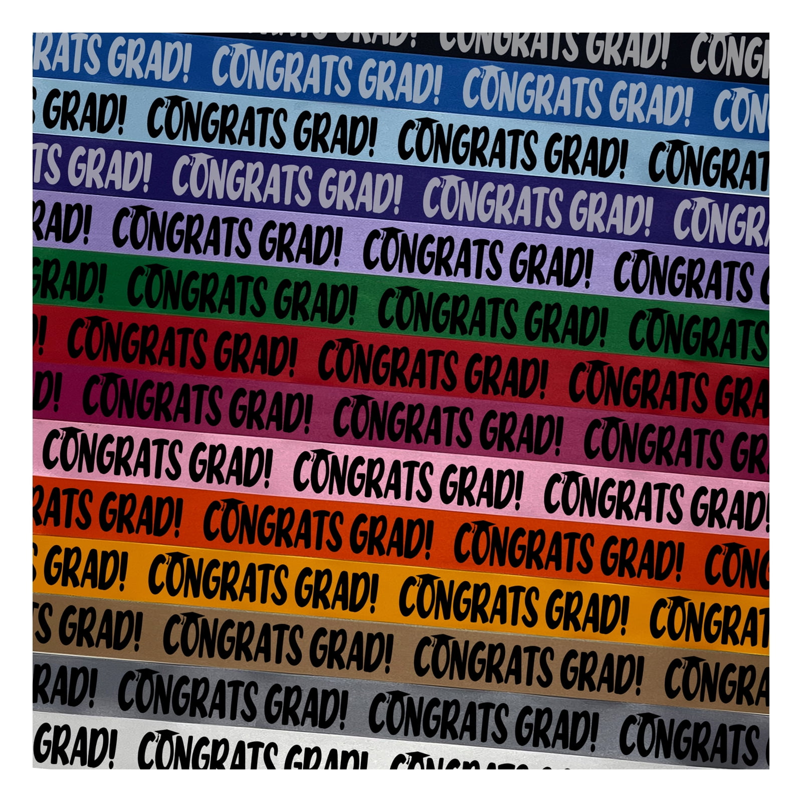 Congrats Grad Graduate Graduation Satin Ribbon for Gift Wrapping Bows ...