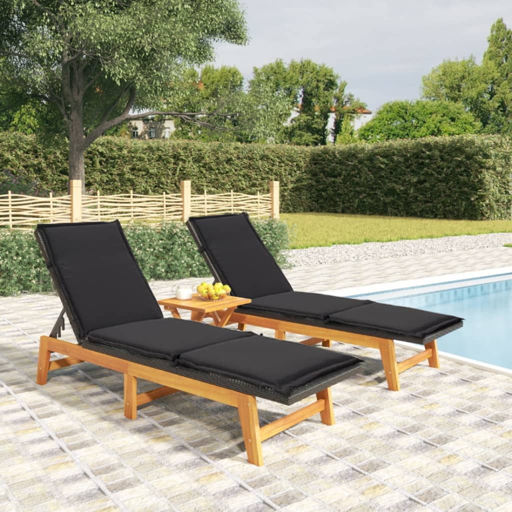 Click here for Vidaxl 3 Piece Garden Lounge Set Poly Rattan & sol... prices