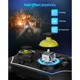 Black Wireless Game Controller, 2.4G Adapter, Hall Joysticks & Triggers ...