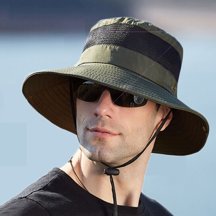 Liwarace Wide Brim Tactical Bucket Hat Boonie Safari Sun Protection Cap ...