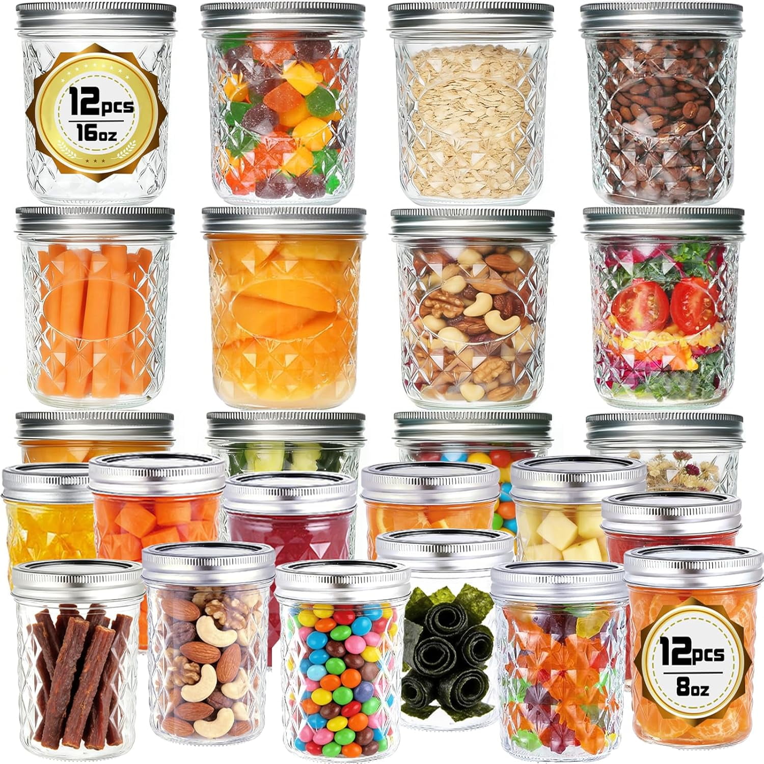 Click here for Zorvita Mason Jars 8oz Half Pint Canning Jars With... prices