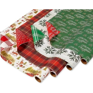 Hallmark Flat Christmas Wrapping Paper Sheets with Cutlines on Reverse ...