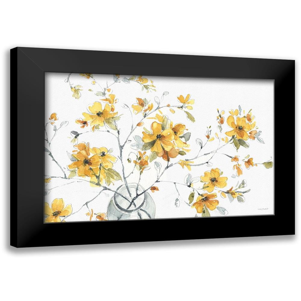 Audit, Lisa 14x11 Black Modern Framed Museum Art Print Titled - Happy Yellow 01A - Walmart.com
