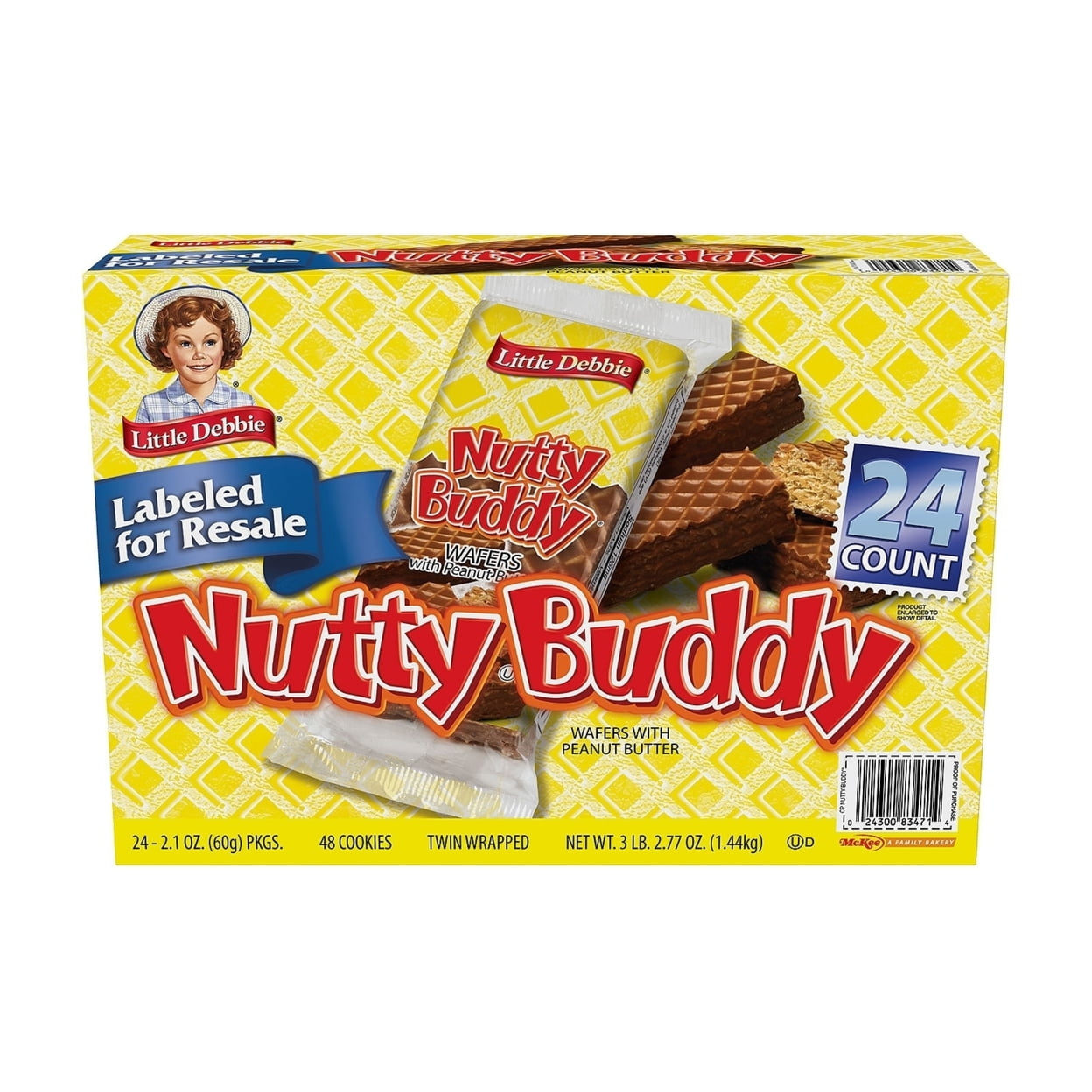 Little Debbie Nutty Buddy Bars, 2.1 Ounce (24 Pack) - Walmart.com