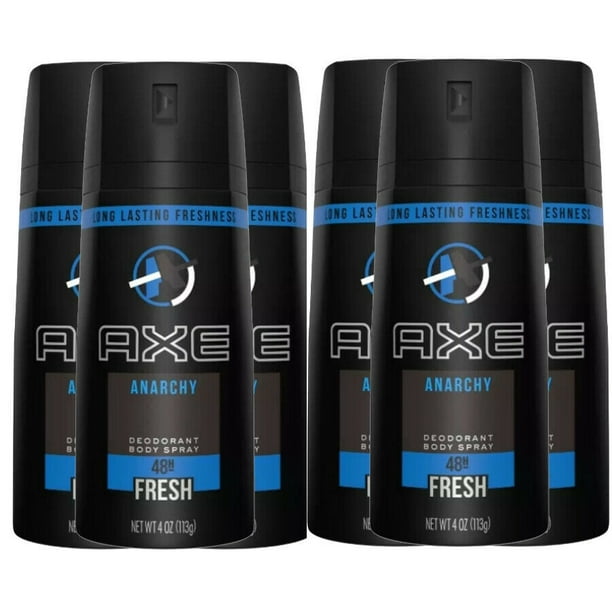 6 Pack Axe Anarchy Mens Deodorant Body Spray, 4 OZ. - Walmart.com ...