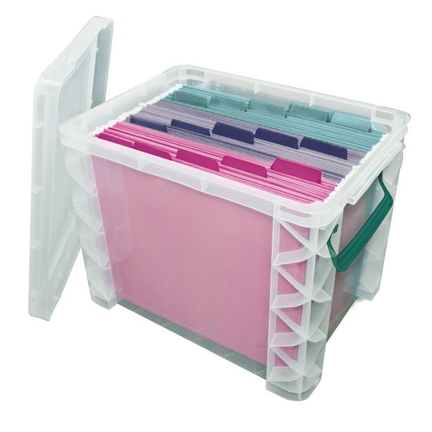 Super Stacker Storage Box, 19 Liters, Clear/Sea Breeze - Walmart.com