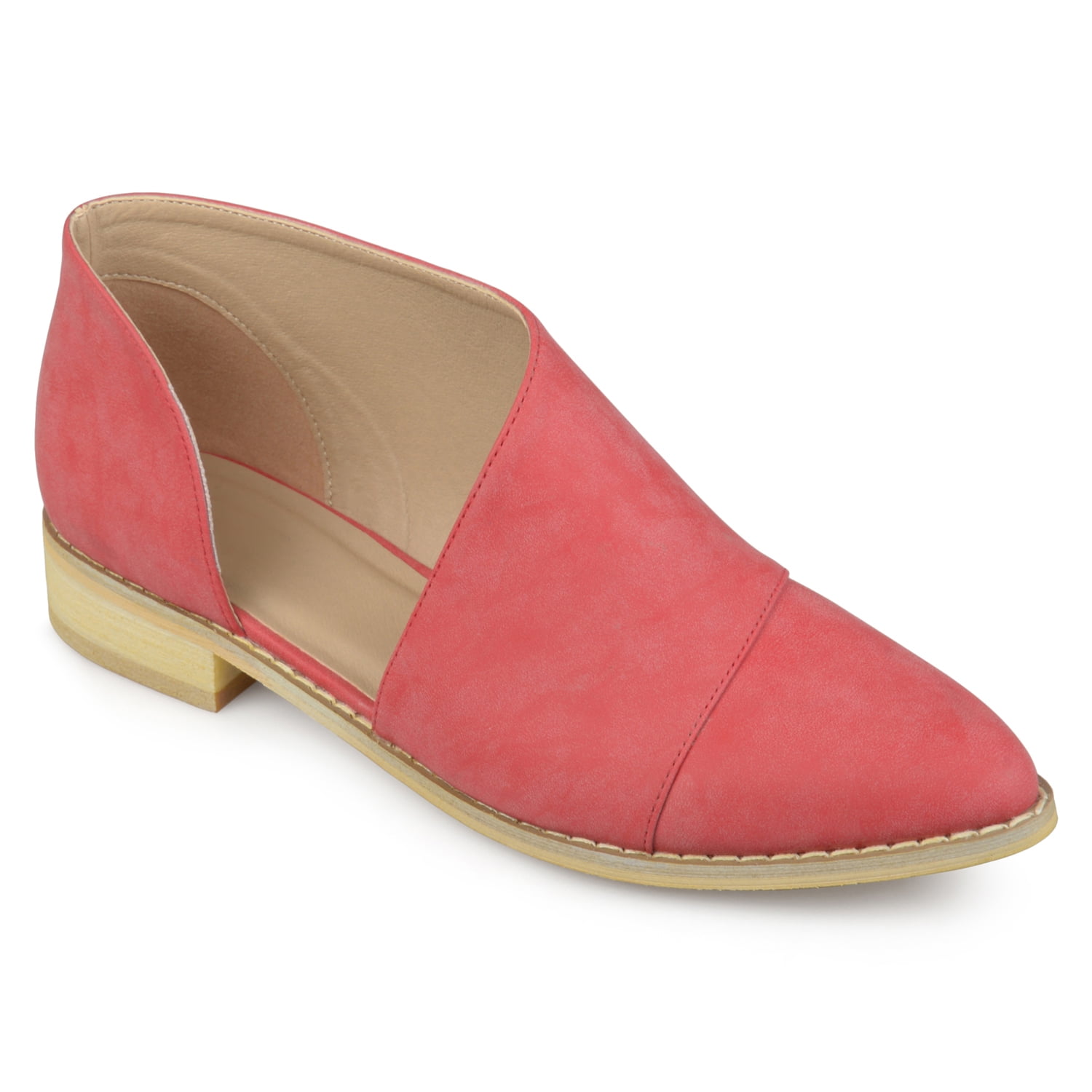 Brinley Co. Women's Faux Leather Almond Toe D'orsay Flats - Walmart.com