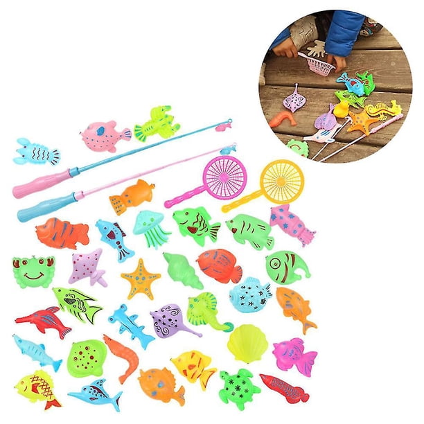 Magnetic Fishing Toys Game Set Plastic Floating Fish Toddler Education ...