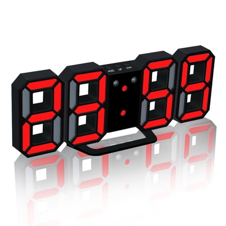 DLED digital clock wall three-dimensional wall clock digital alarm ...
