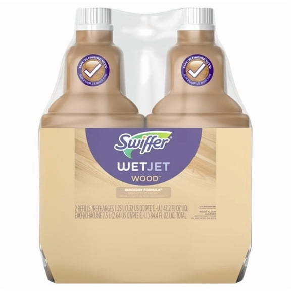 Swiffer Wet Jet Mop Wood Refill Solution, Hardwood Floor Cleaner for ...