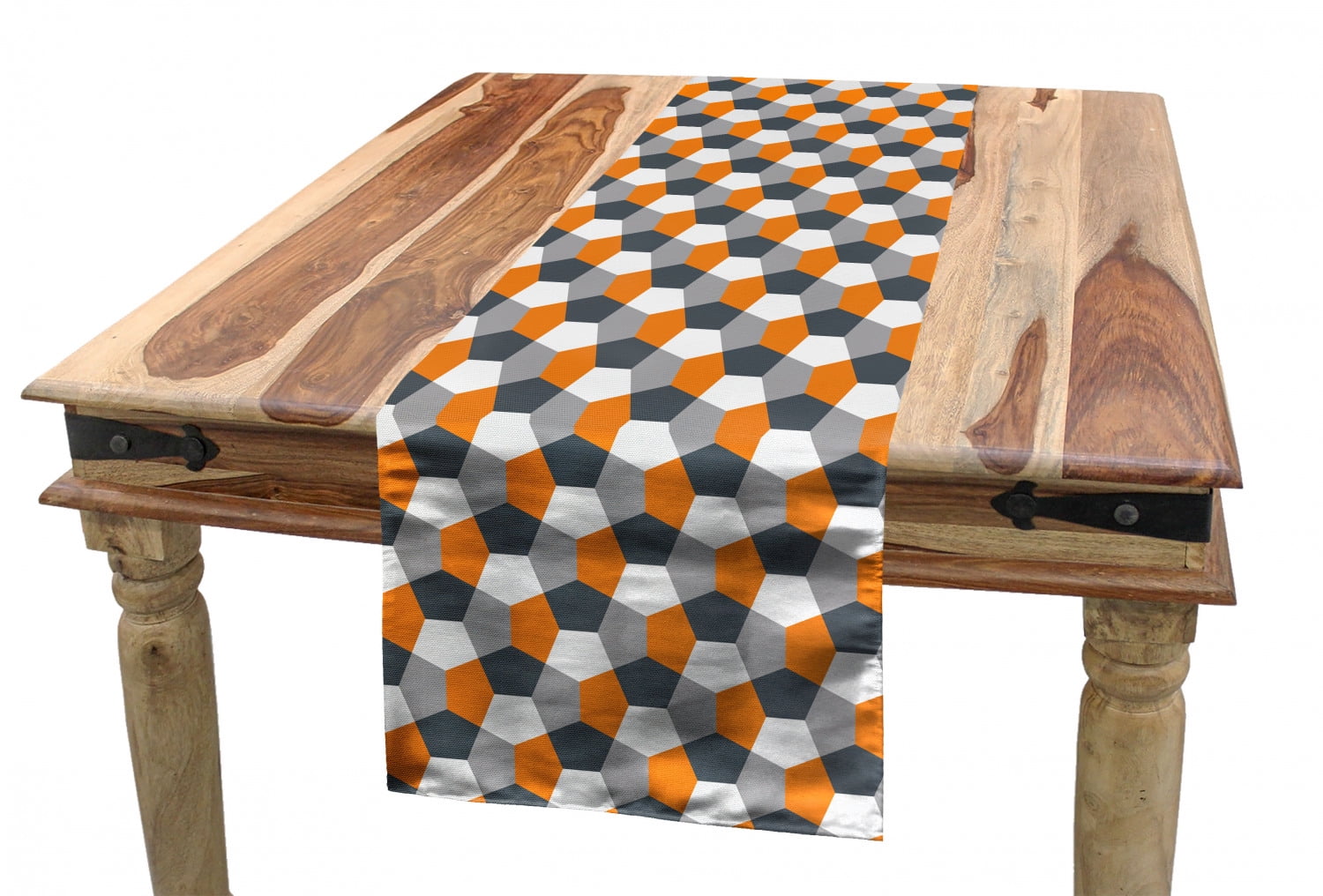 Abstract Table Runner, Modern Style Origami Inspired Mosaic Tile with ...