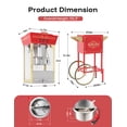 PopBria 12oz Popcorn Machine with Cart, Retro Professional Popcorn ...