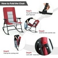 Gymax Set of 2 Padded Folding Rocking Chairs Patio Garden Yard Camping ...