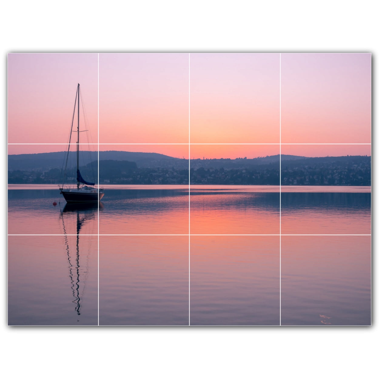 Picture-Tiles.com: Boat Ceramic Tile Wall Mural WAL500231-43S. 17"W x ...